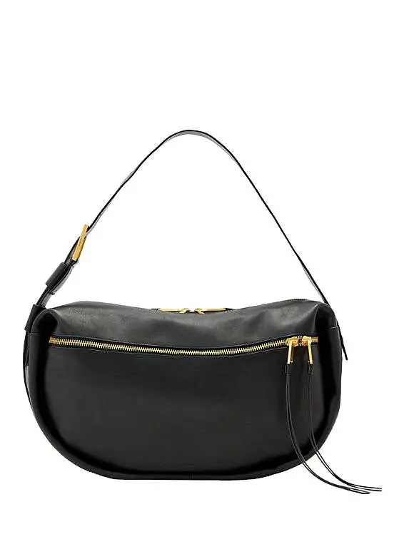 ALLSAINTS Noemie Leather Shoulder Bag - Black