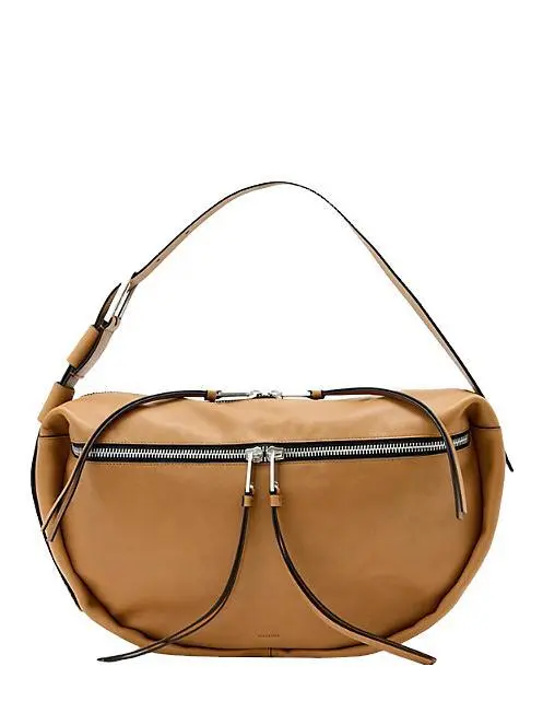 ALLSAINTS Noemie Leather Shoulder Bag - Toffee Brown