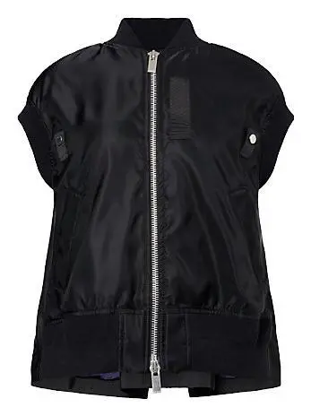 Sacai Relaxed-fit Shell Vest - Black