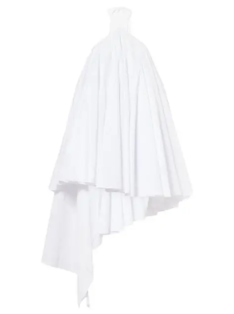 Jacquemus La Robe Triangle Layered Cotton-blend Dress - White