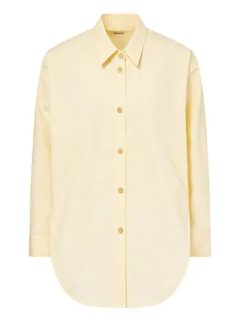Khaite Goya Oversized Cotton Shirt - Pale Yellow