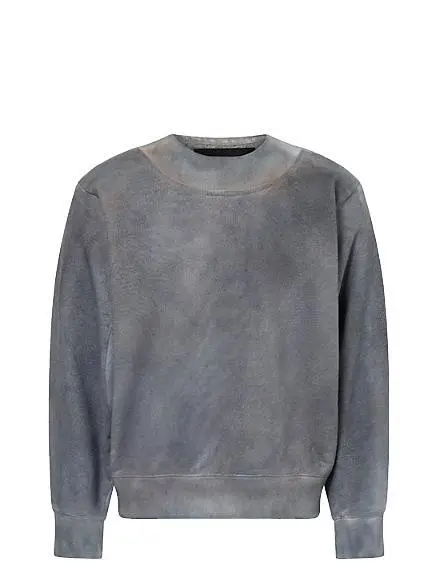 TRAPSTAR REDLINE Shrunken Crewneck Cotton Sweatshirt - Graphite