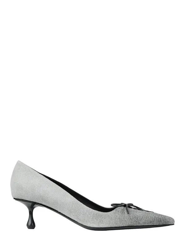 JIMMY CHOO Scarlett 50 Suede Denim Pumps - Dove