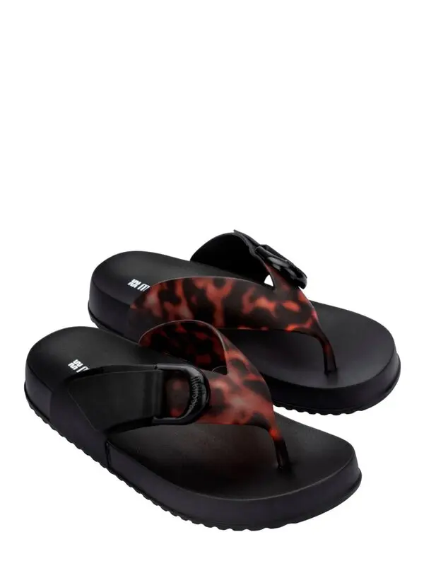 Melissa Platform Flip Flop - Black/clear