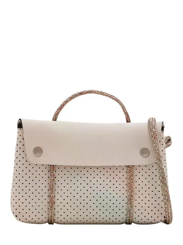 STATE OF ESCAPE Compass Perforated Mini Cross Body Bag - Neutrals