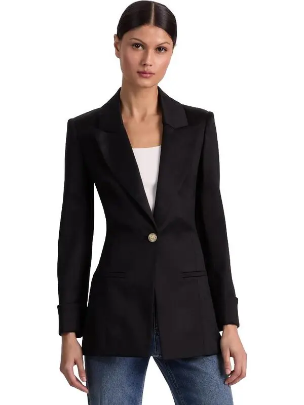 Alice + Olivia Burns Fitted Blazer - Black