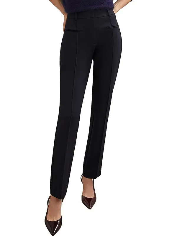 REISS Petites Norla Tapered Pants - Navy