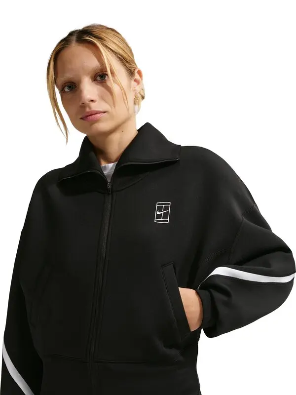 Nike Advantage Dri-fit Full-zip Tennis Jacket - Black