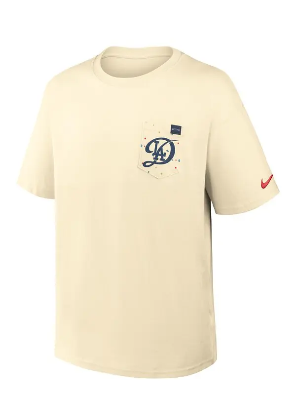 Nike Los Angeles Dodgers City Connect 2-hit Max90 Pocket Mlb T-shirt - White
