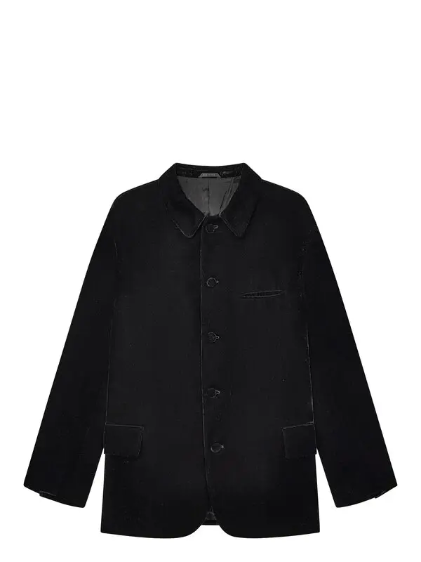 Giorgio Armani Velvet Shirt Jacket - Black
