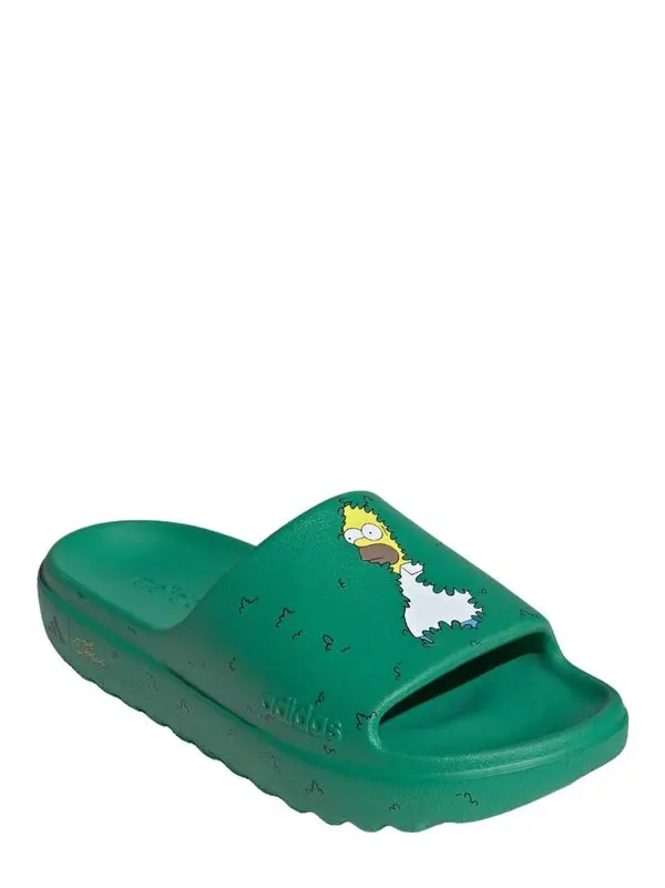Adidas The Simpsons Adilette Lumia Slides - Court Green / Core Black / Cloud White