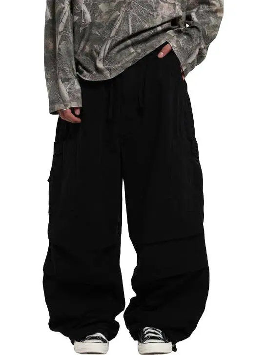 JADED LONDON Oversized Military Cargo Pants - Black