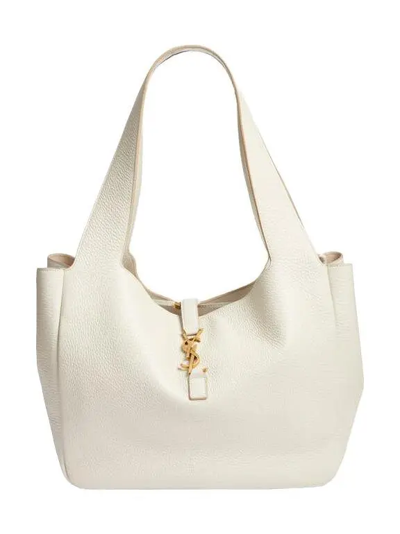 Saint Laurent Le 5 À Bea Leather Tote - Crema Soft/dark Beige