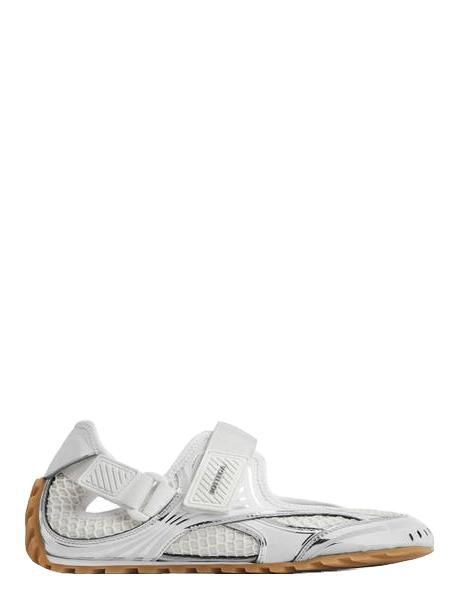 Bottega Veneta Orbit Flash Mary Jane Sneakers - Silver-white