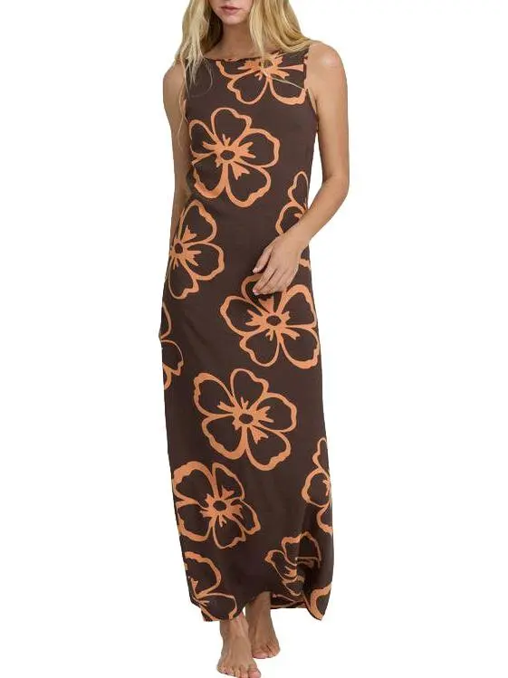 BILLABONG Sunkissed Floral Print Maxi Dress - Teak