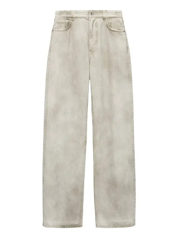Loewe Anagram Wide-leg Jeans - Grey