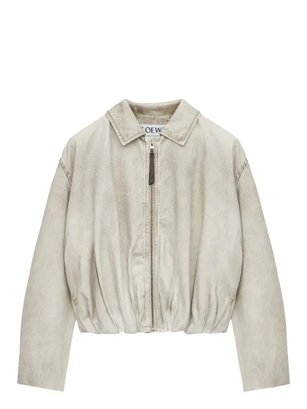 Loewe Cotton Draped Jacket - Grey