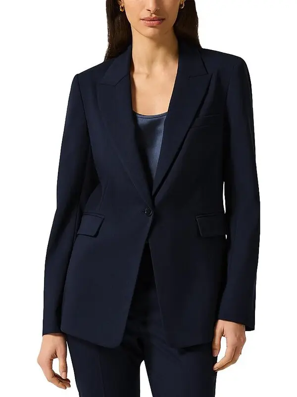 ARGENT Double Breasted Peak Lapel Blazer - Midnight