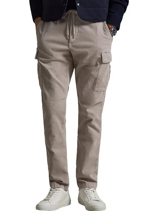 Polo Ralph Lauren Slim Fit Stretch Corduroy Cargo Pants - Grey