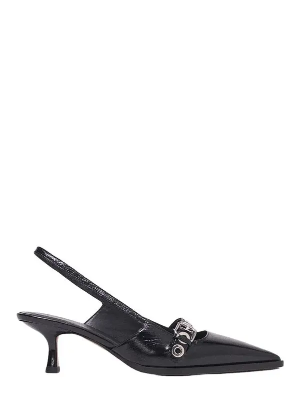 Maje Leather Slingback Pumps - Black