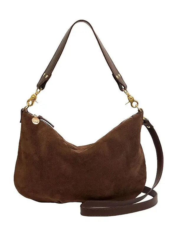 Clare V. Moyen Suede Messenger Bag - Chocolate