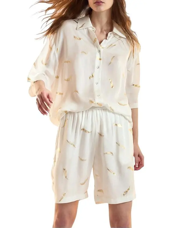 Cynthia Rowley Blake Camp Shirt - White