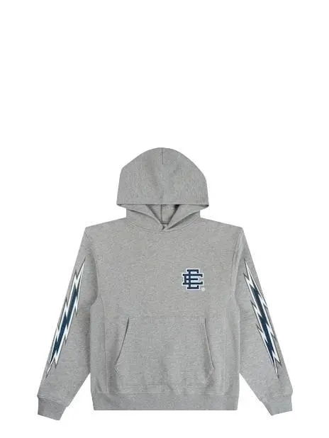 ERIC EMANUEL Ee Basic Hoodie - Heather Grey/navy Blue Bolts