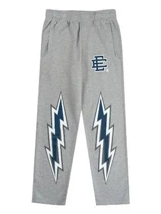 ERIC EMANUEL Ee Basic Sweatpant - Heather Grey/navy Blue Bolts