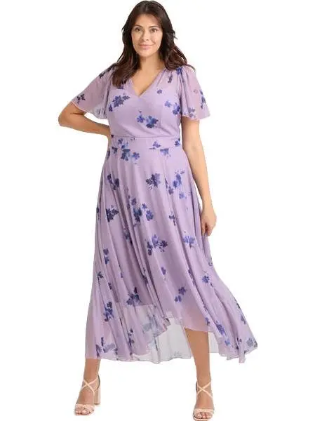 SCARLETT & JO Tilly Floral Sweetheart Hi-lo Dress - Indigo Rose