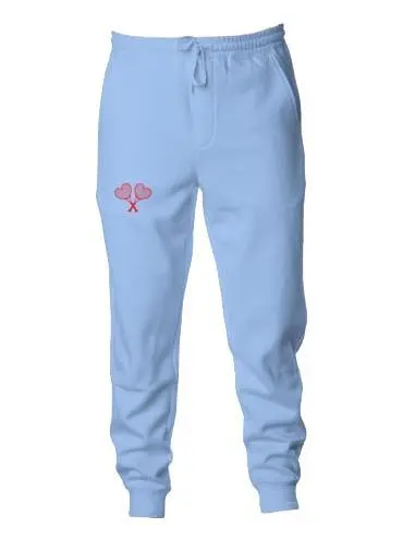 LOVE ALL TENNIS Fay Fleece Joggers - Pigment Light Blue
