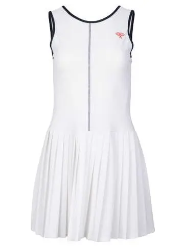 LOVE ALL TENNIS Nancy Pleated Stretch Dress - Navy