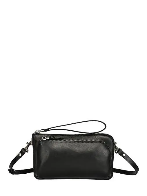 OLD TREND Dahlia Genuine Leather Convertible Crossbody - Black