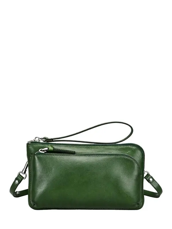 OLD TREND Dahlia Genuine Leather Convertible Crossbody - Green