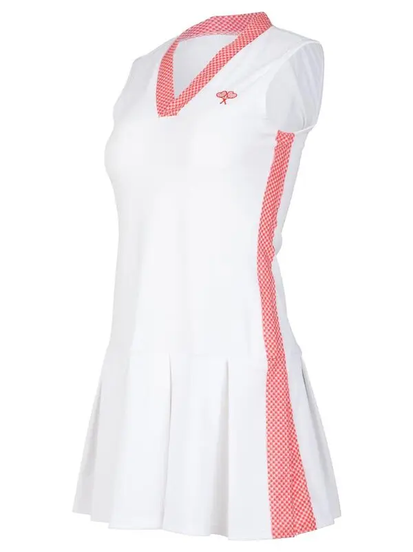 LOVE ALL TENNIS Tracy Dress Gingham - Pink