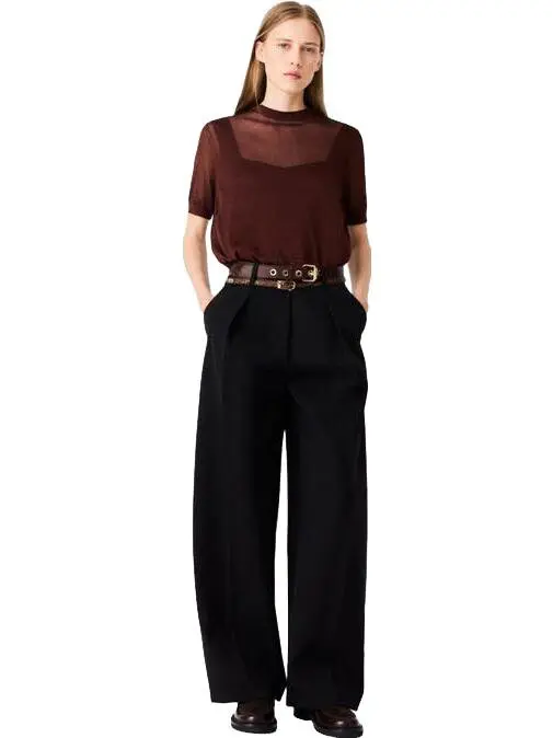 Maje Balloon Suit Trousers - Black