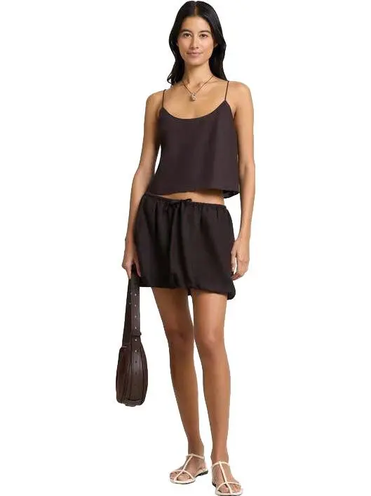 Onia Air Linen Cami Top - Espresso