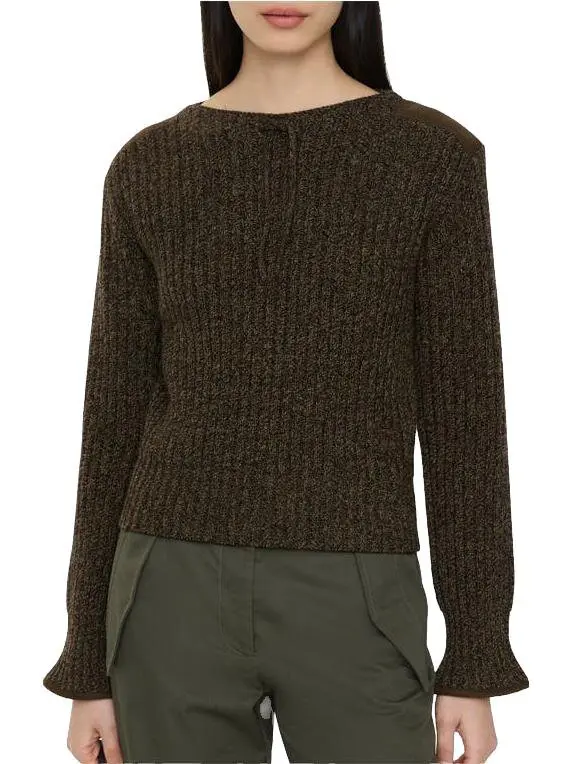 Burberry Wool Cashmere Rib-knit Sweater - Juniper Green