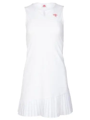 LOVE ALL TENNIS Ainsley Pleated Dress - White