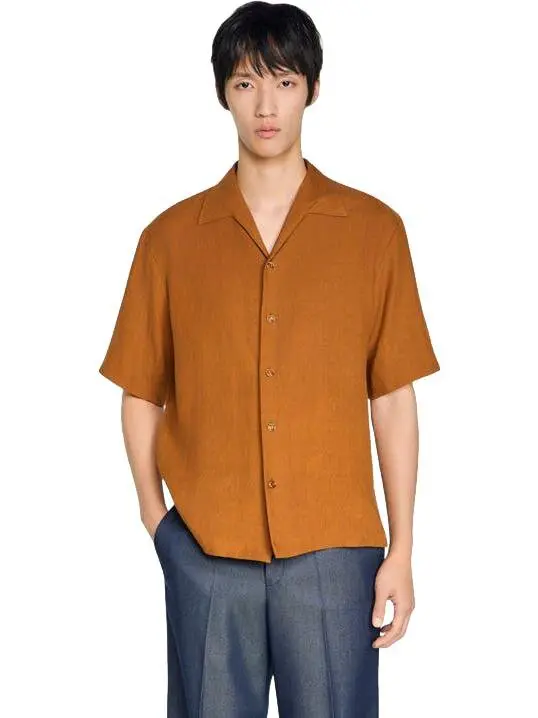 Sandro Linen Shirt - Whisky