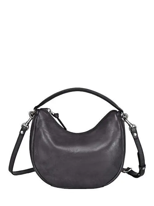 OLD TREND Dahlia Genuine Leather Hobo Bag - Grey