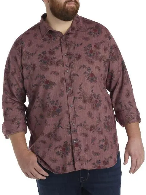 Robert Graham Big & Tall Minetta Sport Shirt - Red