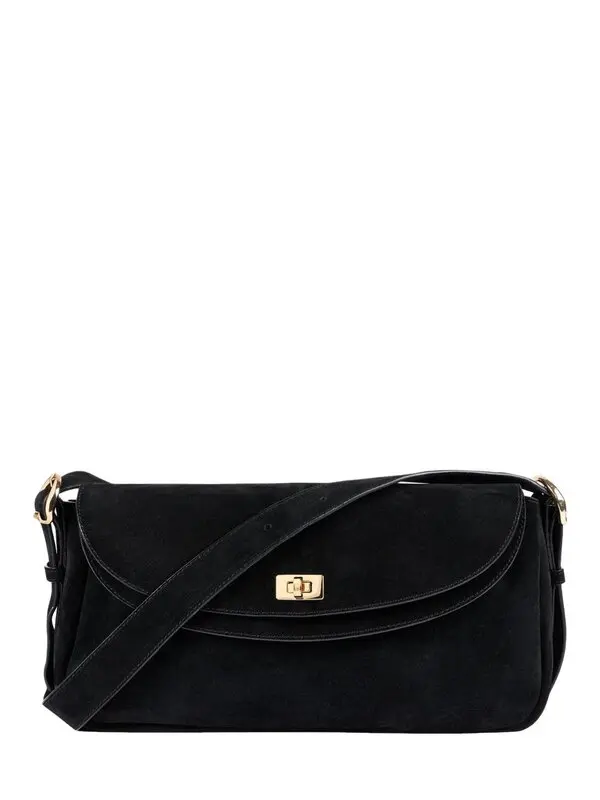 Sandro Le Mambo Suede Bag - Black