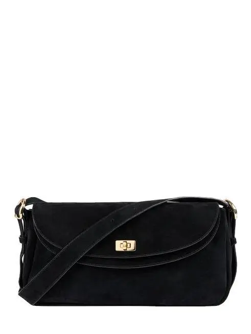 Sandro Le Mambo Suede Bag - Black