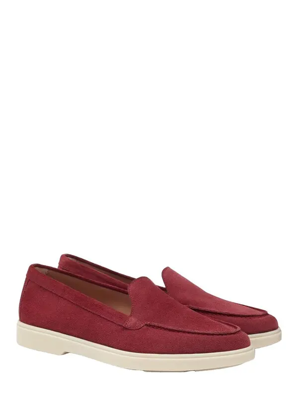 Santoni Suede Loafer - Red