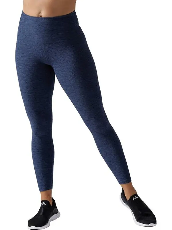 TAVI High Waisted 7/8 Legging - Navy Space Dye