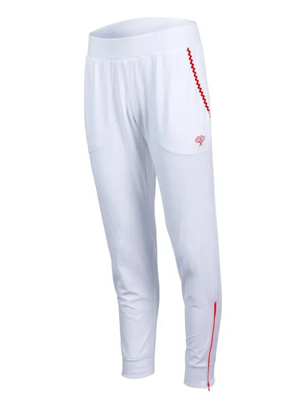 LOVE ALL TENNIS Gabriela Zipper Pant - Red