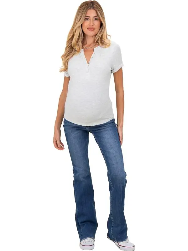 PINKBLUSH Bootcut Maternity Jeans - Navy Blue