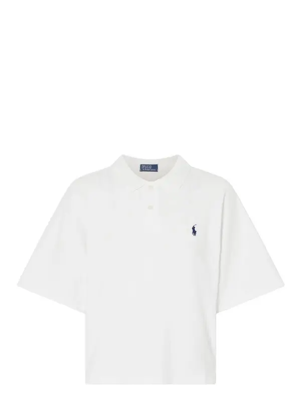 Polo Ralph Lauren Embroidered Cotton-piqué Polo Shirt - White