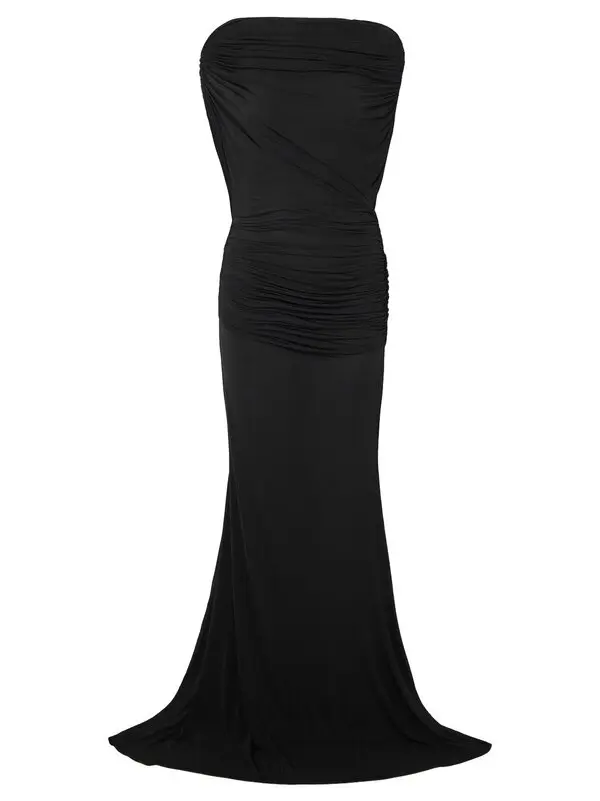 Alex Perry Draped Cape-effect Stretch-jersey Gown - Black