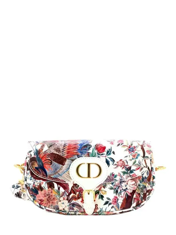 Dior Bobby Flap Bag Printed Leather East West Crossbody - Multicolour